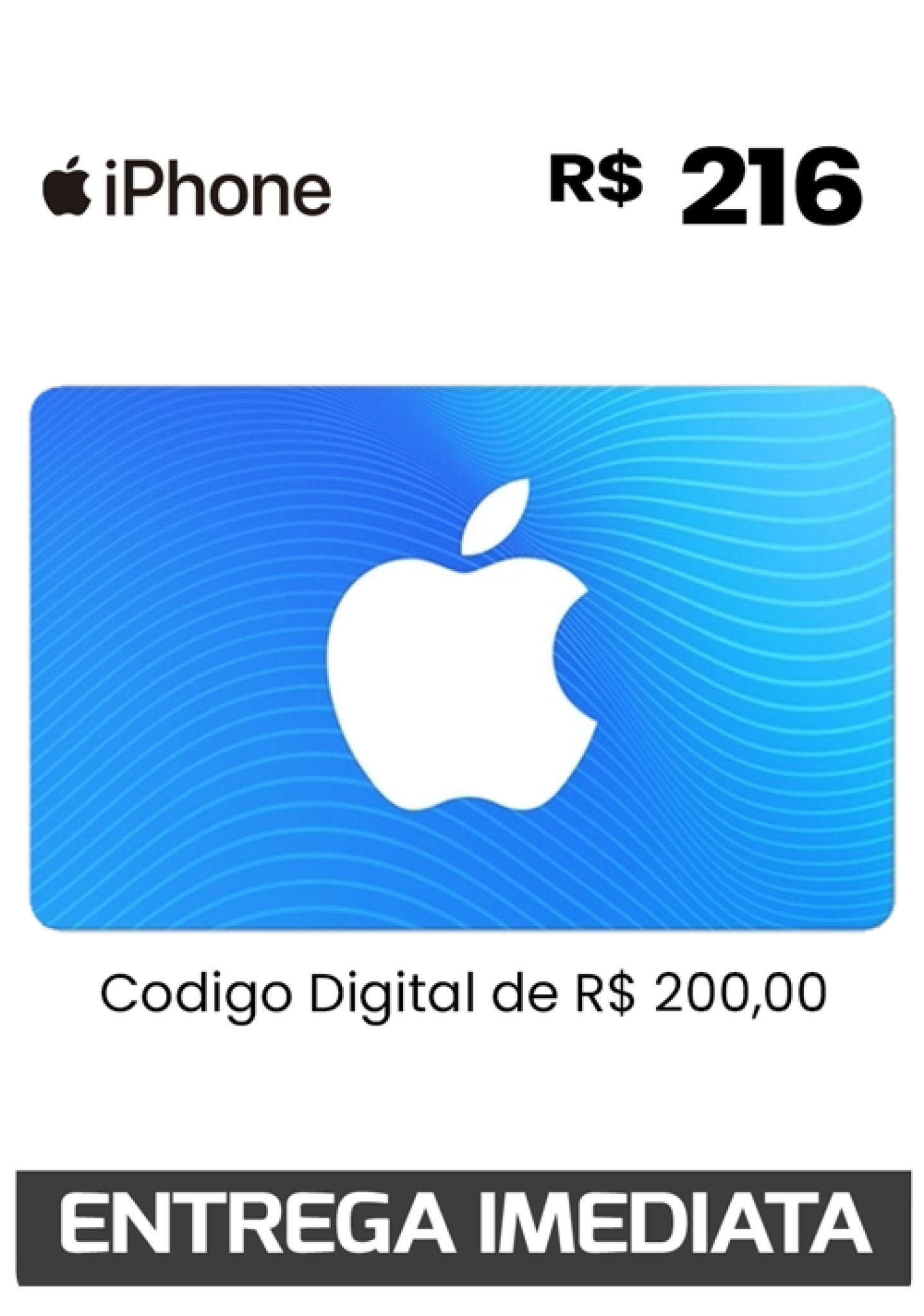 Comprar Gift Card Digital App Store R$ 200 - Apple / iPhone - Trivia PW